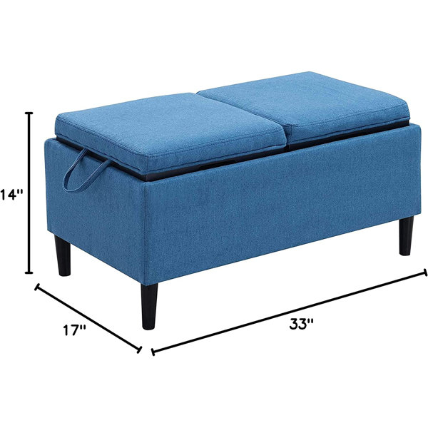 Latitude Run® Upholstered Flip Top Storage Bench Wayfair